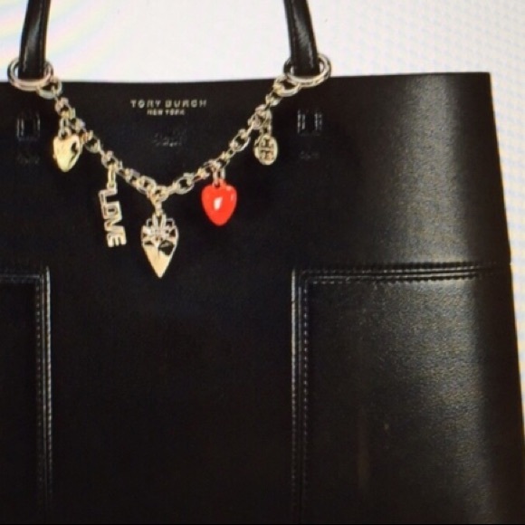 Tory Burch | Accessories | Tory Burch Heart Chain Bracelet Key Fob Bag ...